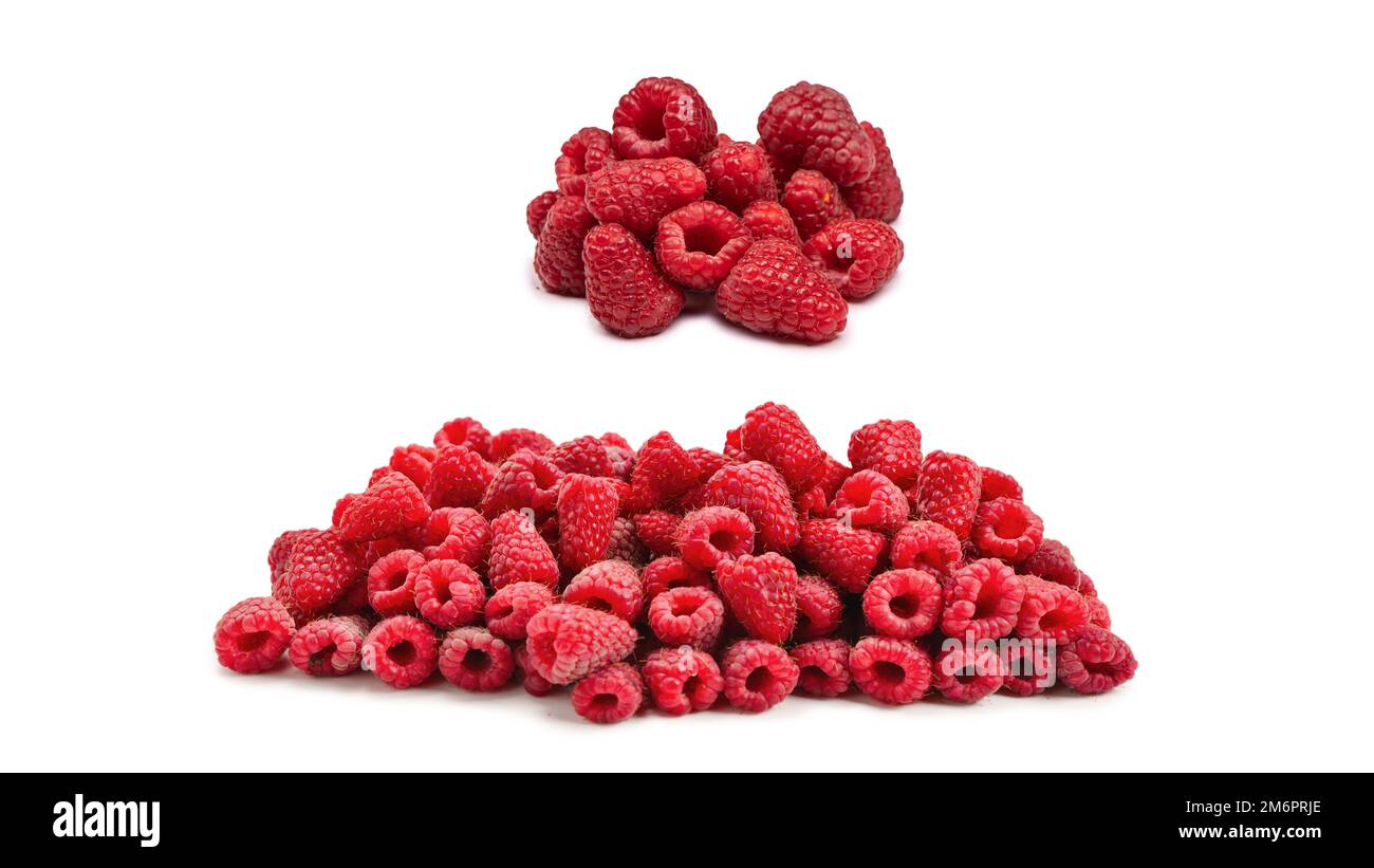 Raspberry as a background, top view Stock Photo - Alamy