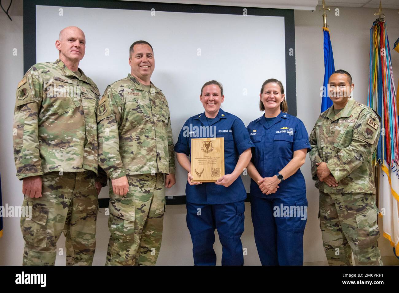 Petty Officer 1st Class Lacy McMahon receives recognition from Air ...