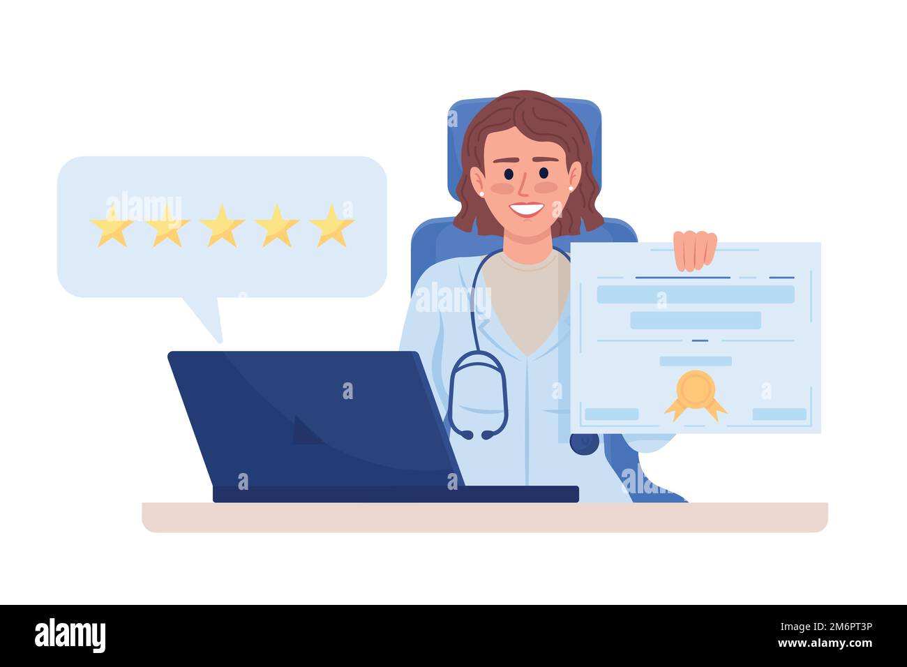 Telemedicine doctor reviews patient hi-res stock photography and images ...