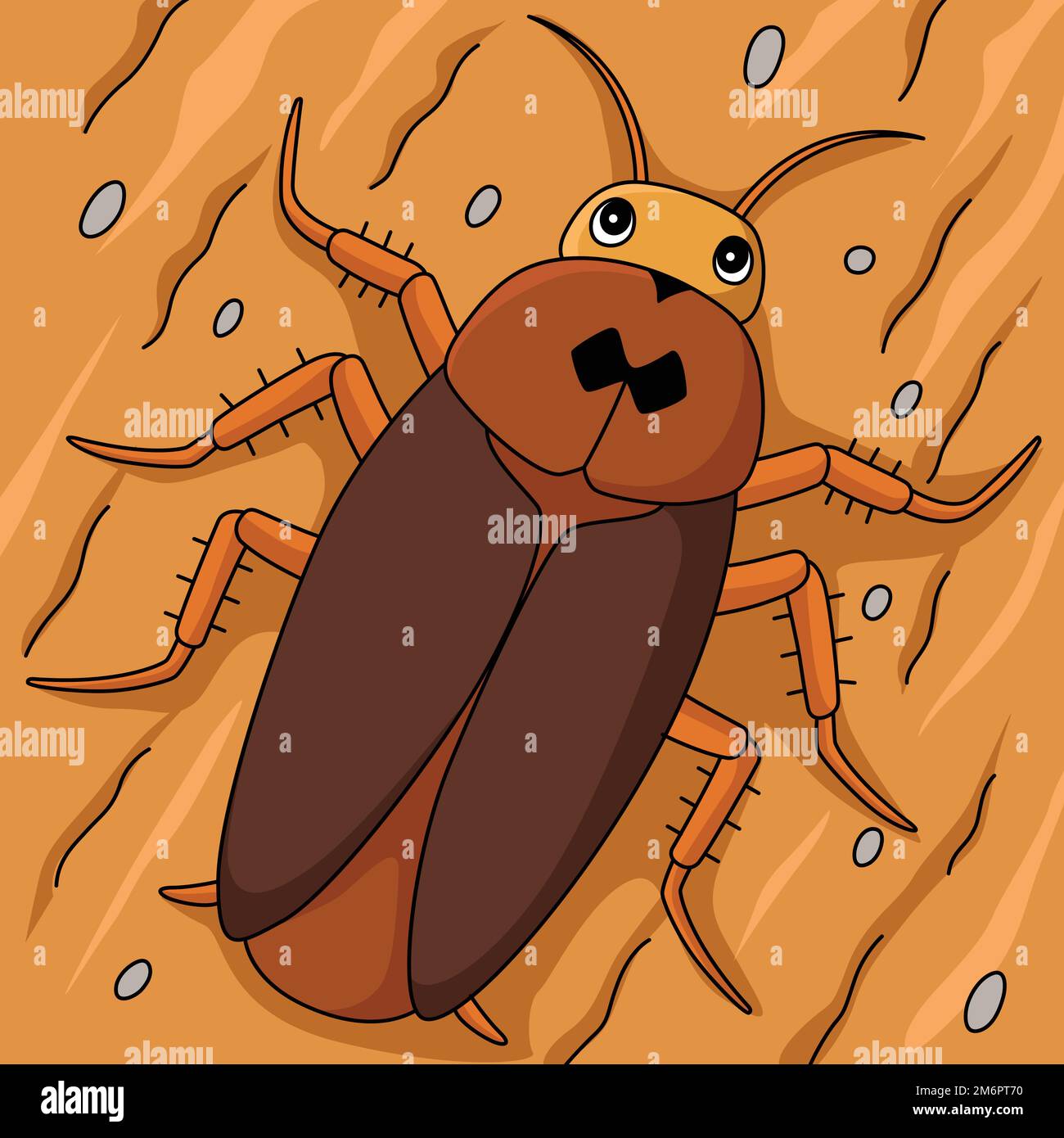 Cockroach Animal Colored Cartoon Illustration Stock Vector Image & Art ...