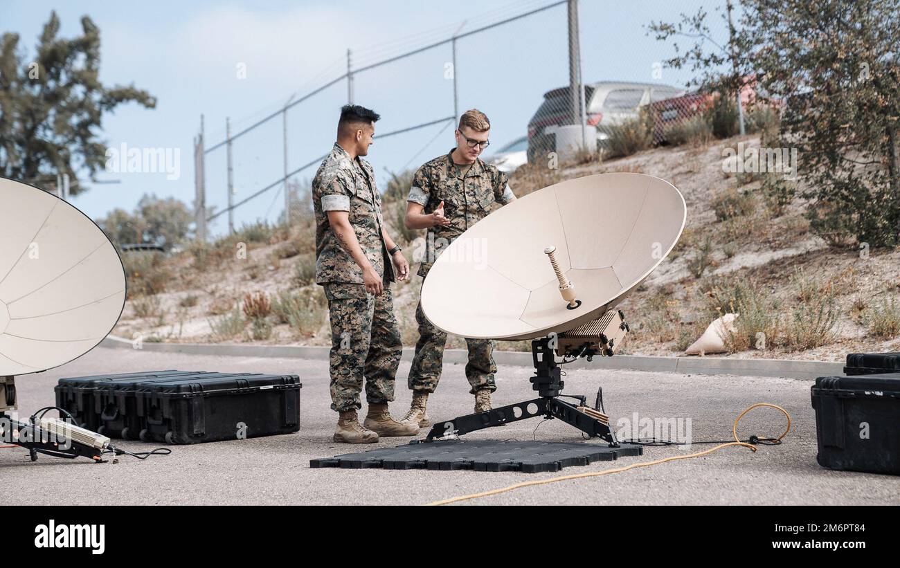 U.S. Marine Corps Lance Cpl. Matthew Anderson, a satellite ...
