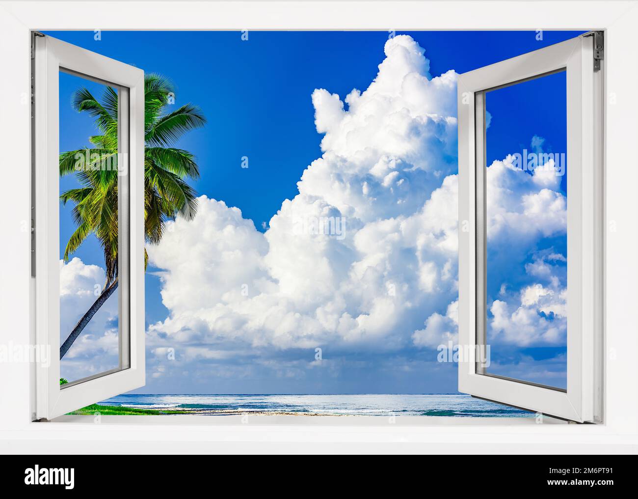 Ocean view window Stock Photo - Alamy