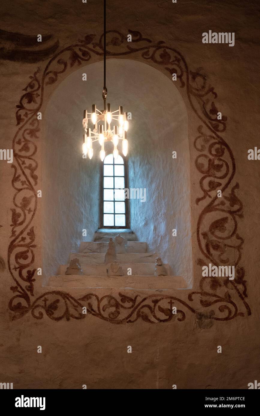 Medieval stone church in Kinsarvik on Hardangerfjord, Norway Stock ...