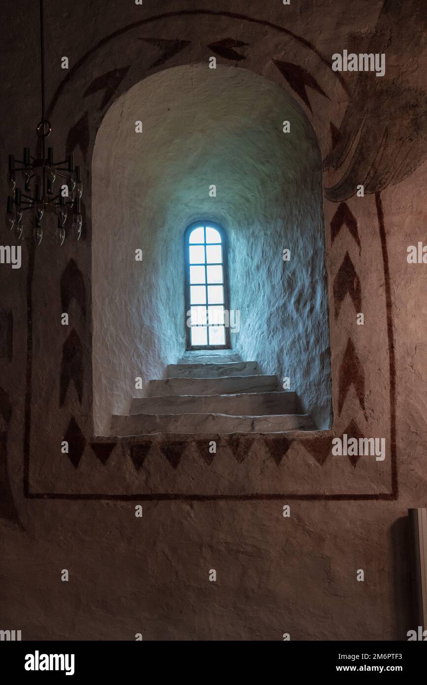 Medieval stone church in Kinsarvik on Hardangerfjord, Norway Stock ...