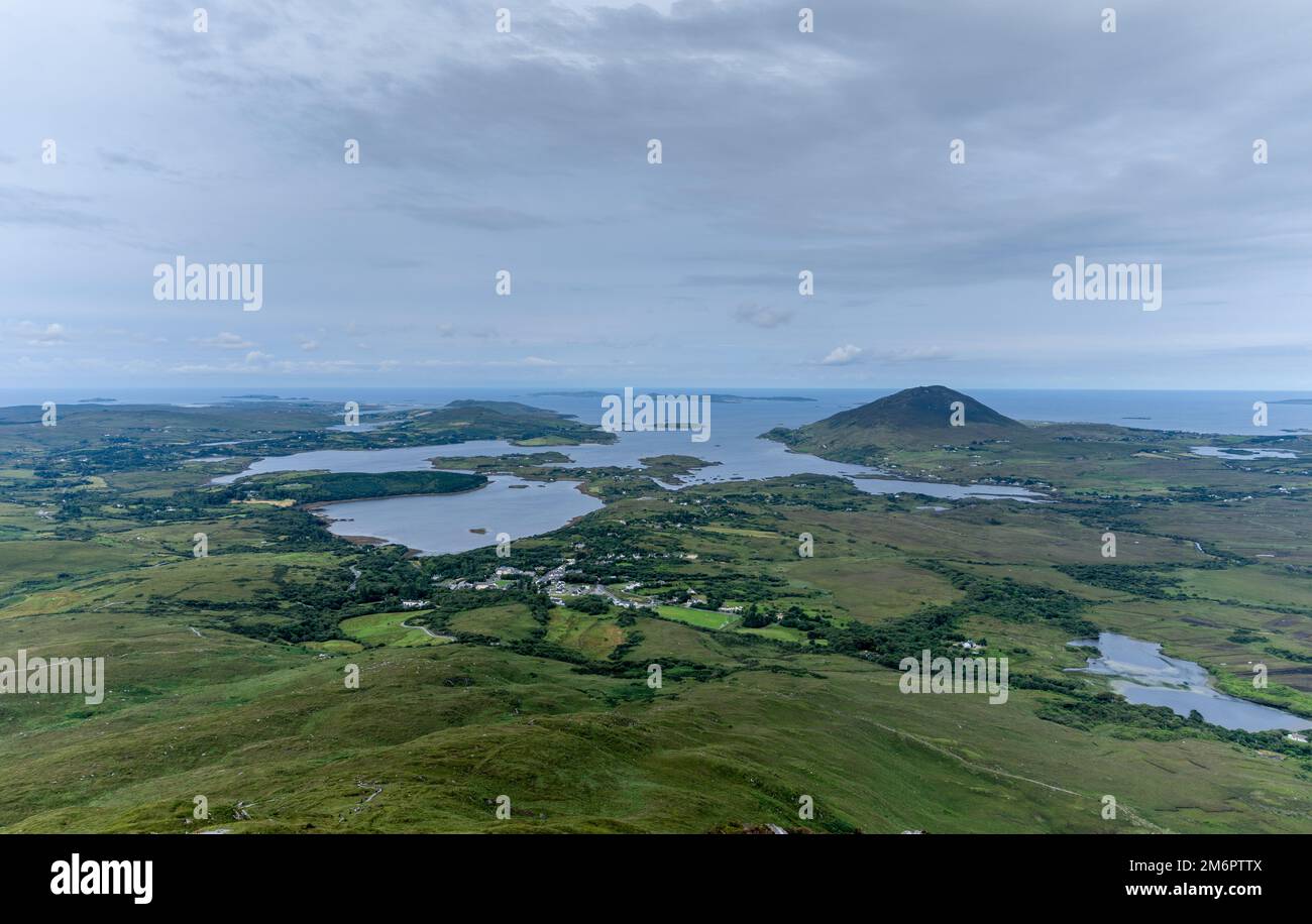 Landscape of the Renvyle Peninsula and Ballinakill Harbor in Connemara ...