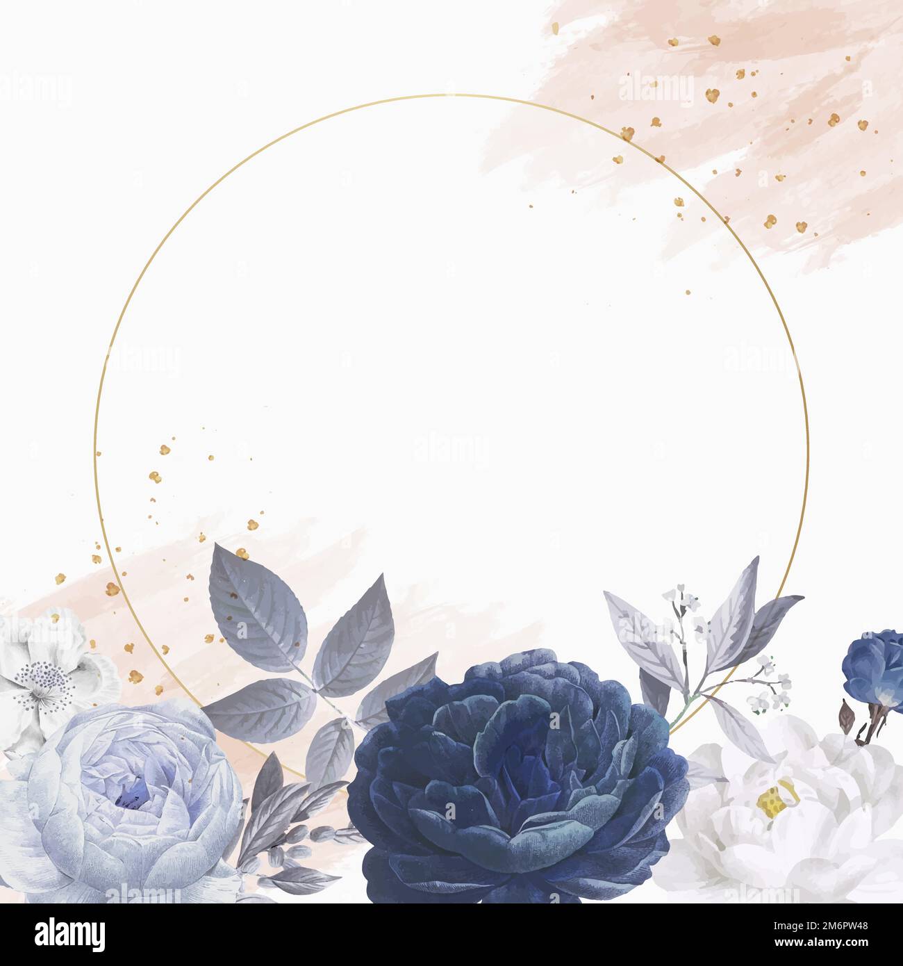 Blue roses themed card template vector Stock Vector Image & Art - Alamy