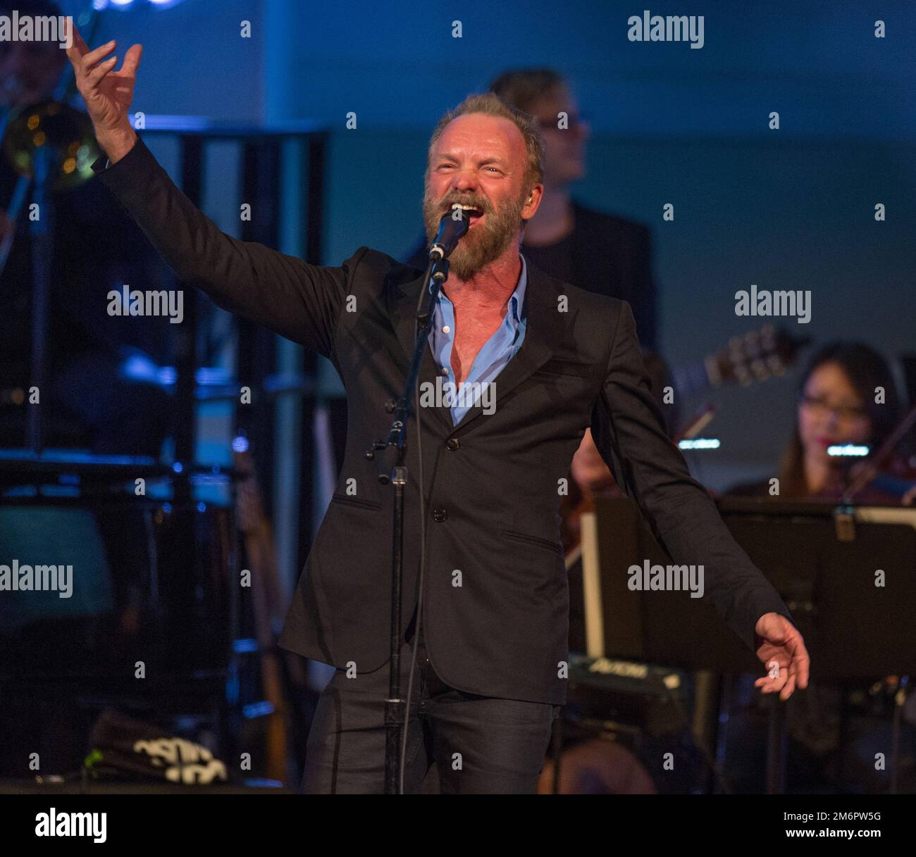 Sting performs at the David Lynch Foundation Benefit Stock Photo - Alamy