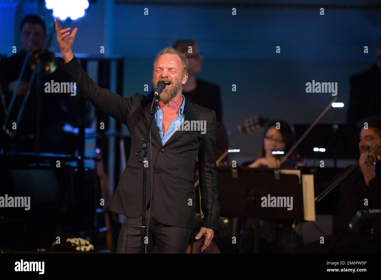 Sting performs at the David Lynch Foundation Benefit Stock Photo - Alamy