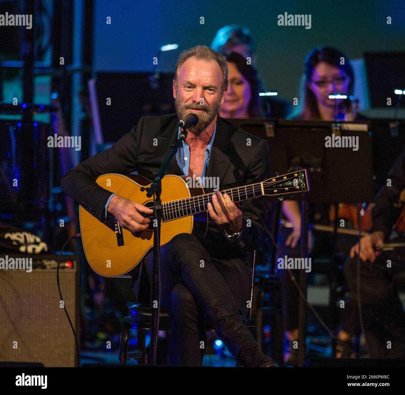 Sting performs at the David Lynch Foundation Benefit Stock Photo - Alamy