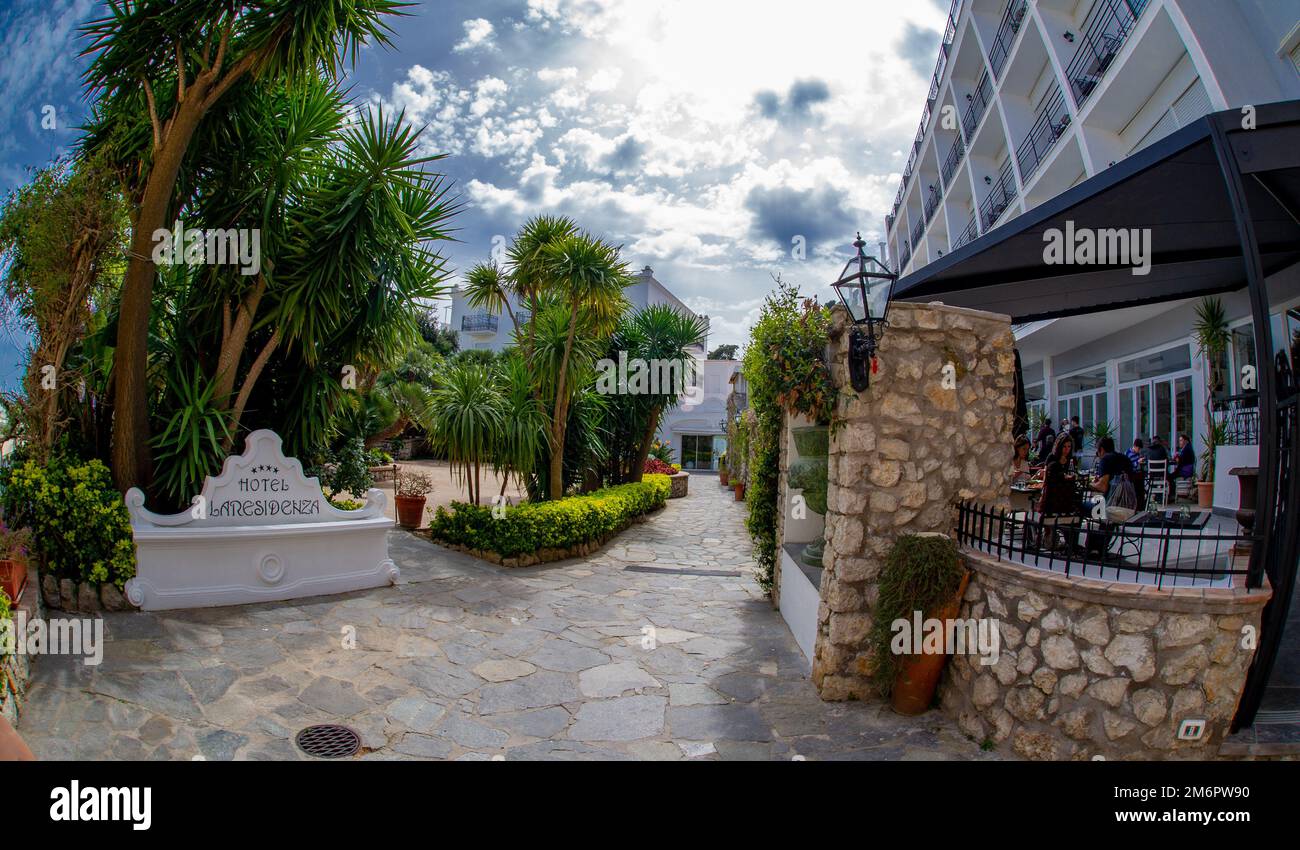 Ana Capri narrow and very beautiful streets with many details and ...