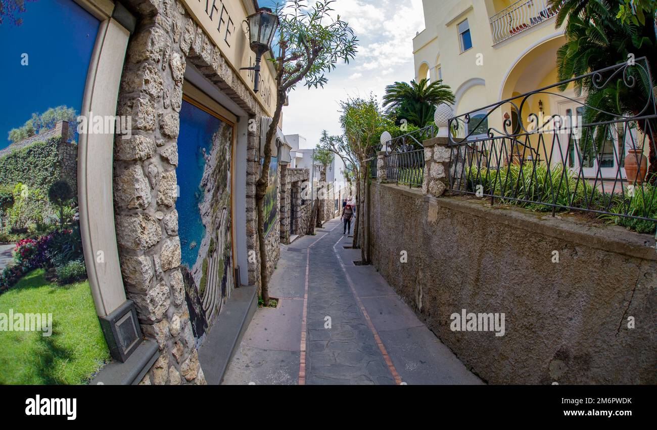 Ana Capri narrow and very beautiful streets with many details and ...