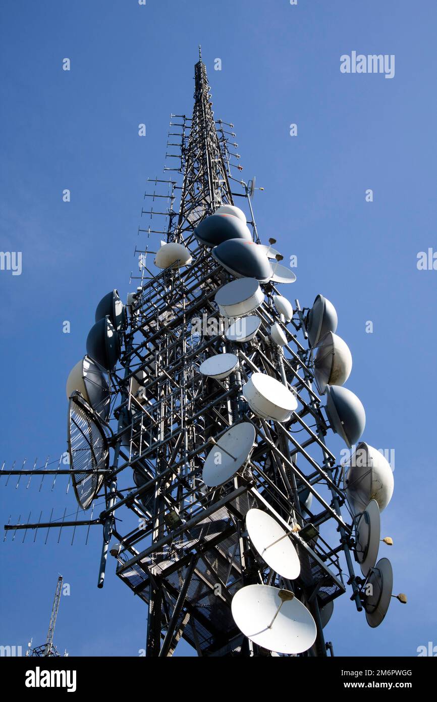 Photographic documentation of Antennas for telecommunications Stock ...