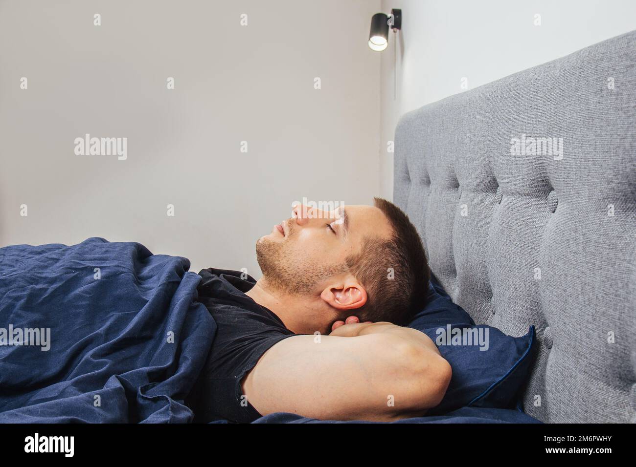 Sleeping guy home relaxed hi-res stock photography and images - Alamy