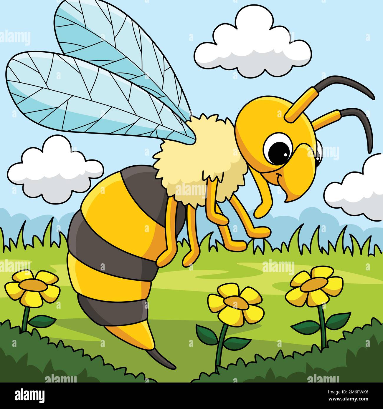 Hornet Animal Colored Cartoon Illustration Stock Vector Image & Art - Alamy