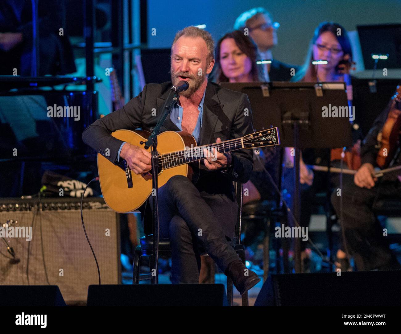 Sting performs at the David Lynch Foundation Benefit Stock Photo - Alamy