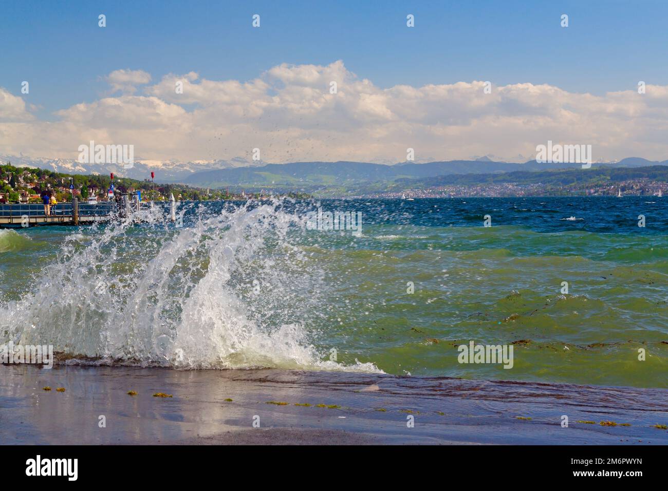 Panoramic view storm waves hi-res stock photography and images - Alamy