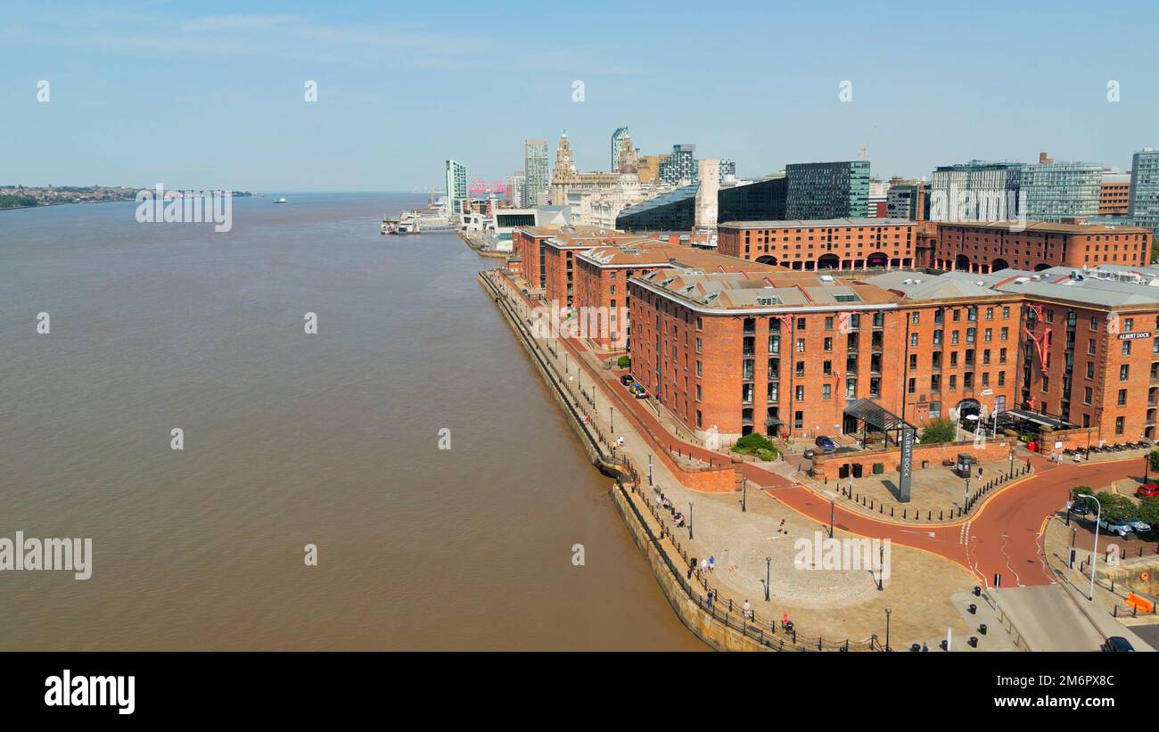 Liverpool docks drone aerial hi-res stock photography and images - Alamy