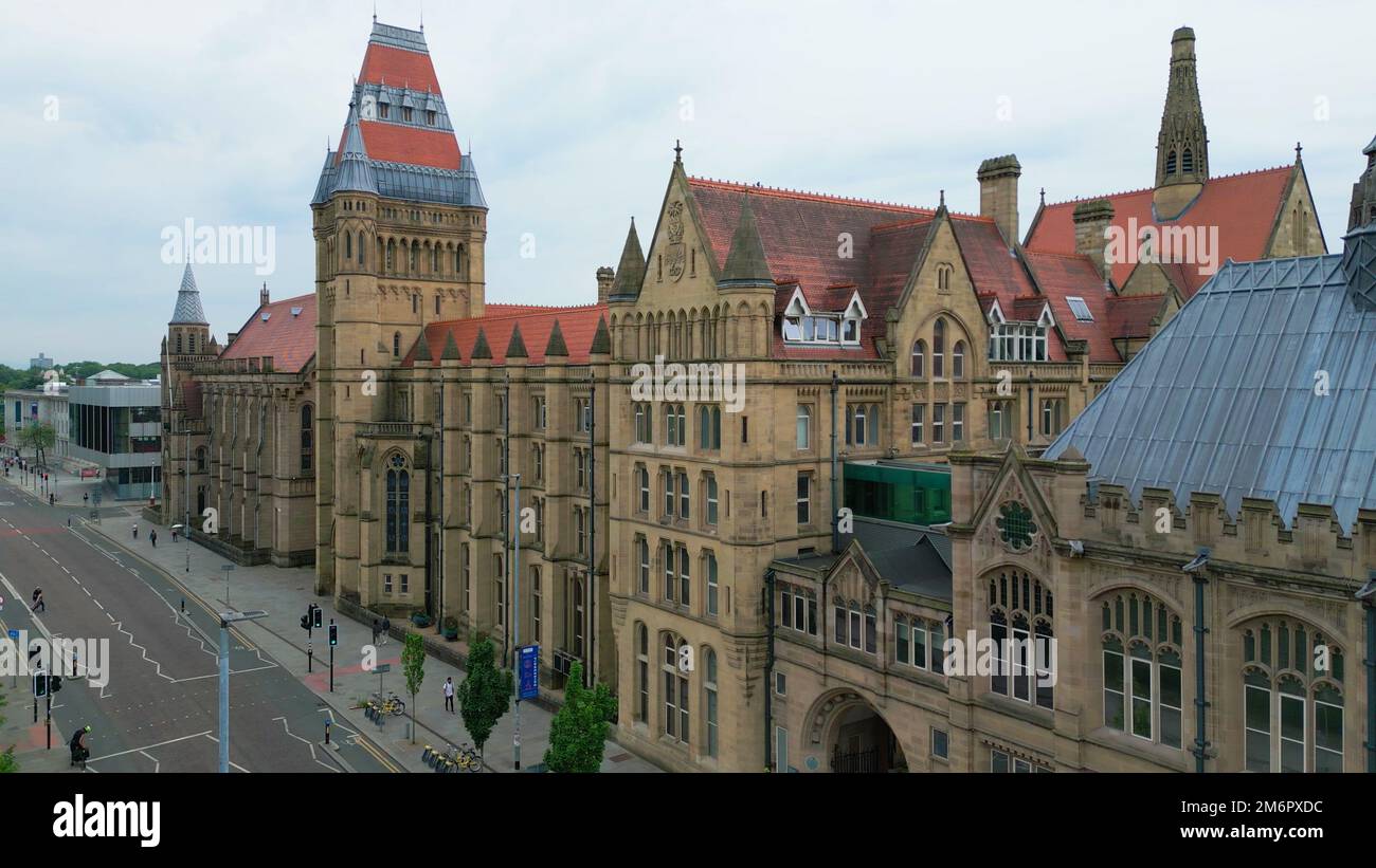 Manchester Museum - aerial view - travel photography Stock Photo - Alamy