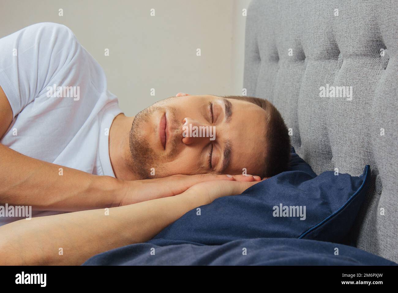 Sleeping positions man hi-res stock photography and images - Alamy