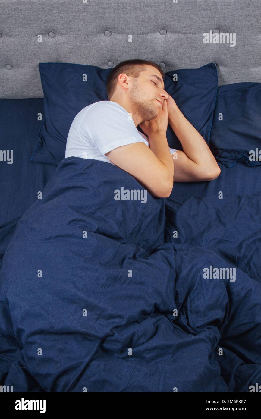Bearded man sleeping comfortably hi-res stock photography and images ...