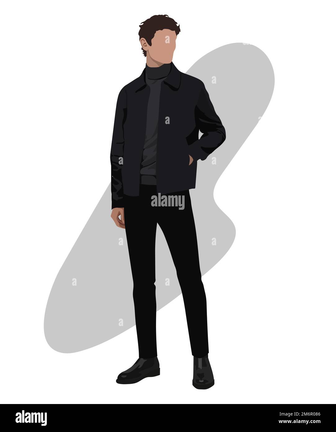 Stylish man. Cartoon male characters. Men in fashion clothes. Flat ...