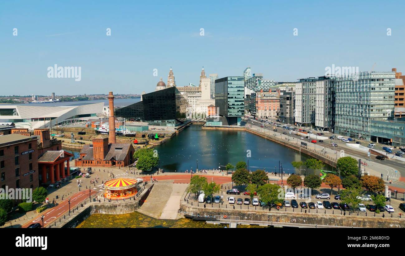 Albert docks liverpool aerial hi-res stock photography and images - Alamy