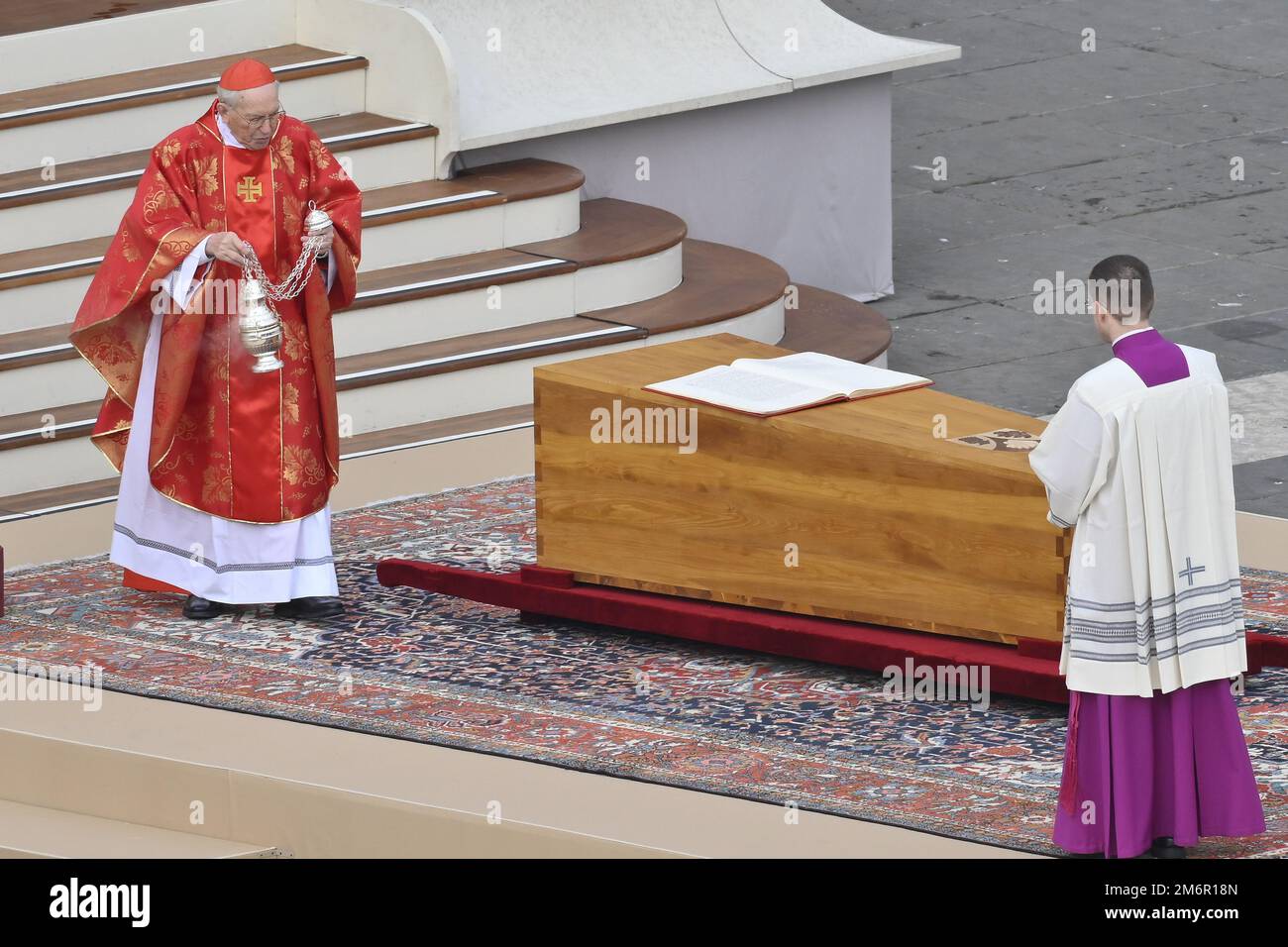 Rome, Italy. 05th Jan, 2023. Cardinal Giovanni Battista Re blesses the ...