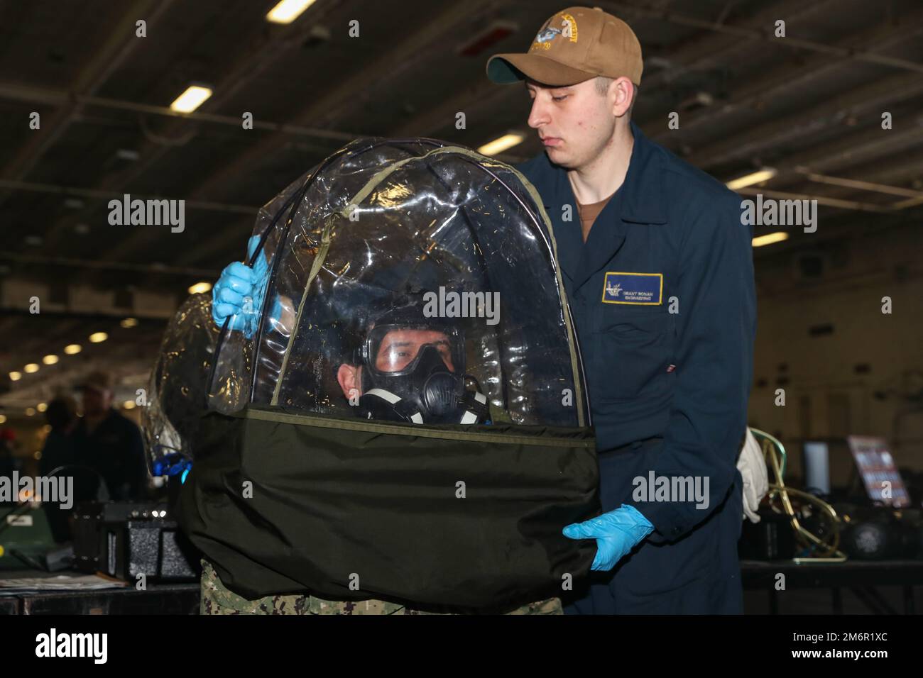 Damage Controlman Fireman Grant Ronan, right, from Louisville, Kentucky ...