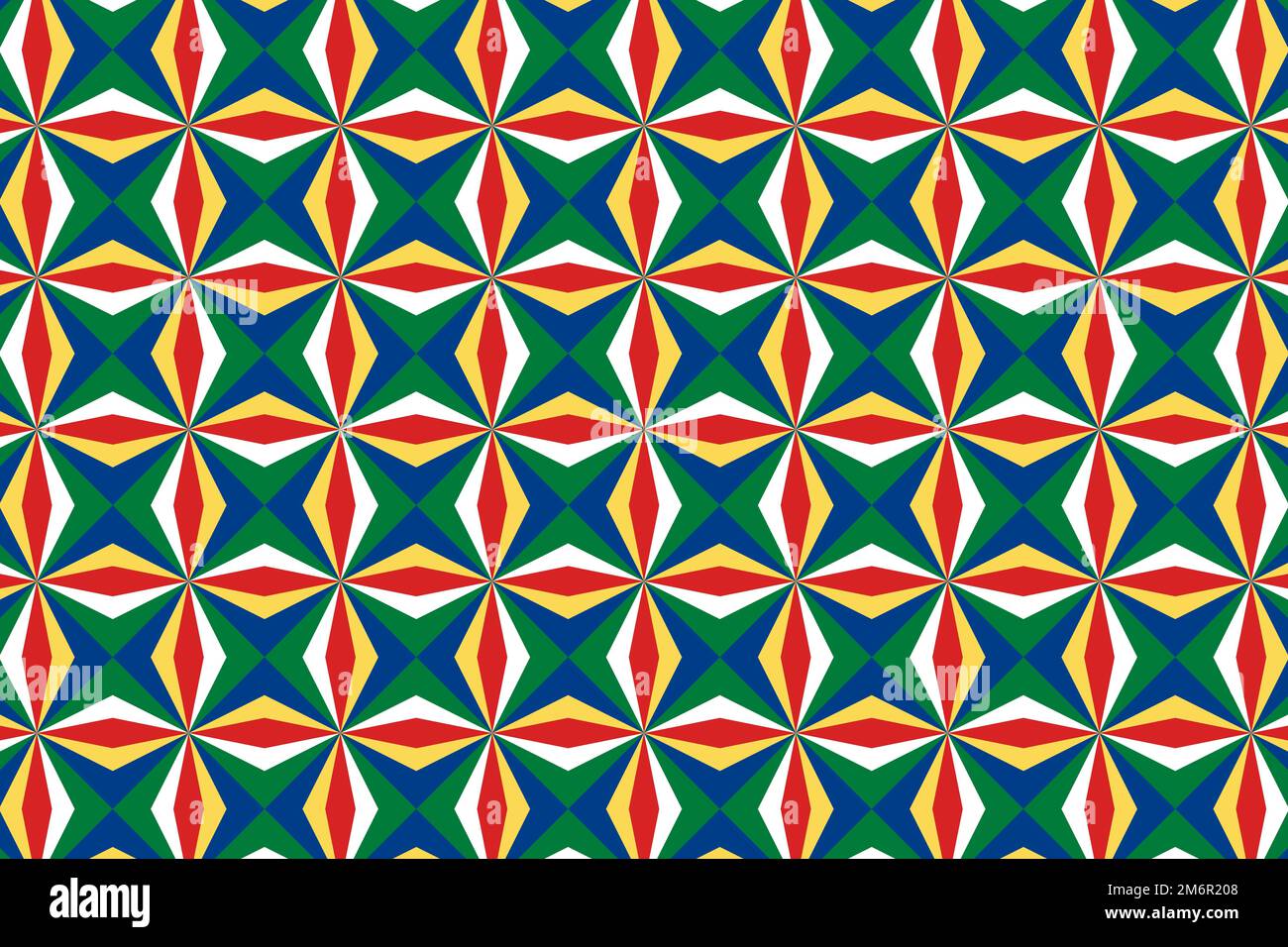 Geometric pattern in the colors of the national flag of Seychelles. The ...