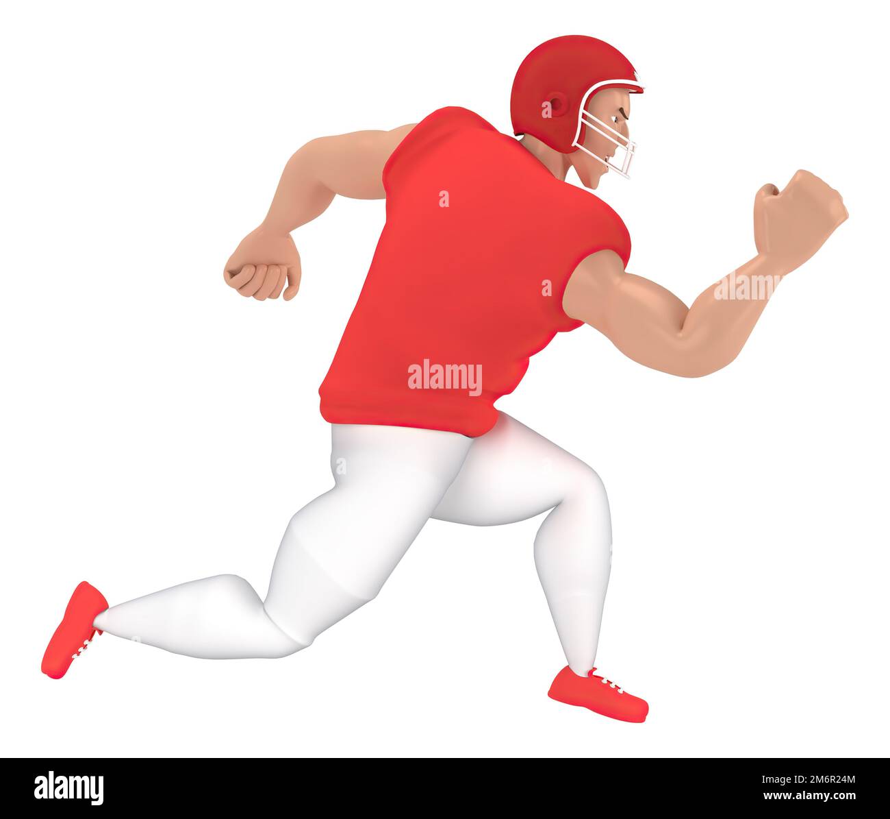 Isometric sport characters american football players . 3d rendering of ...
