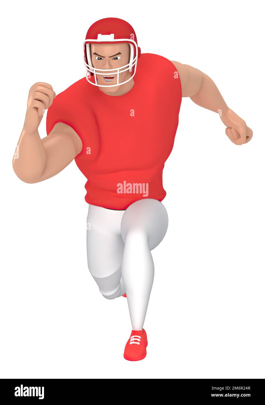 Isometric sport characters american football players . 3d rendering of ...