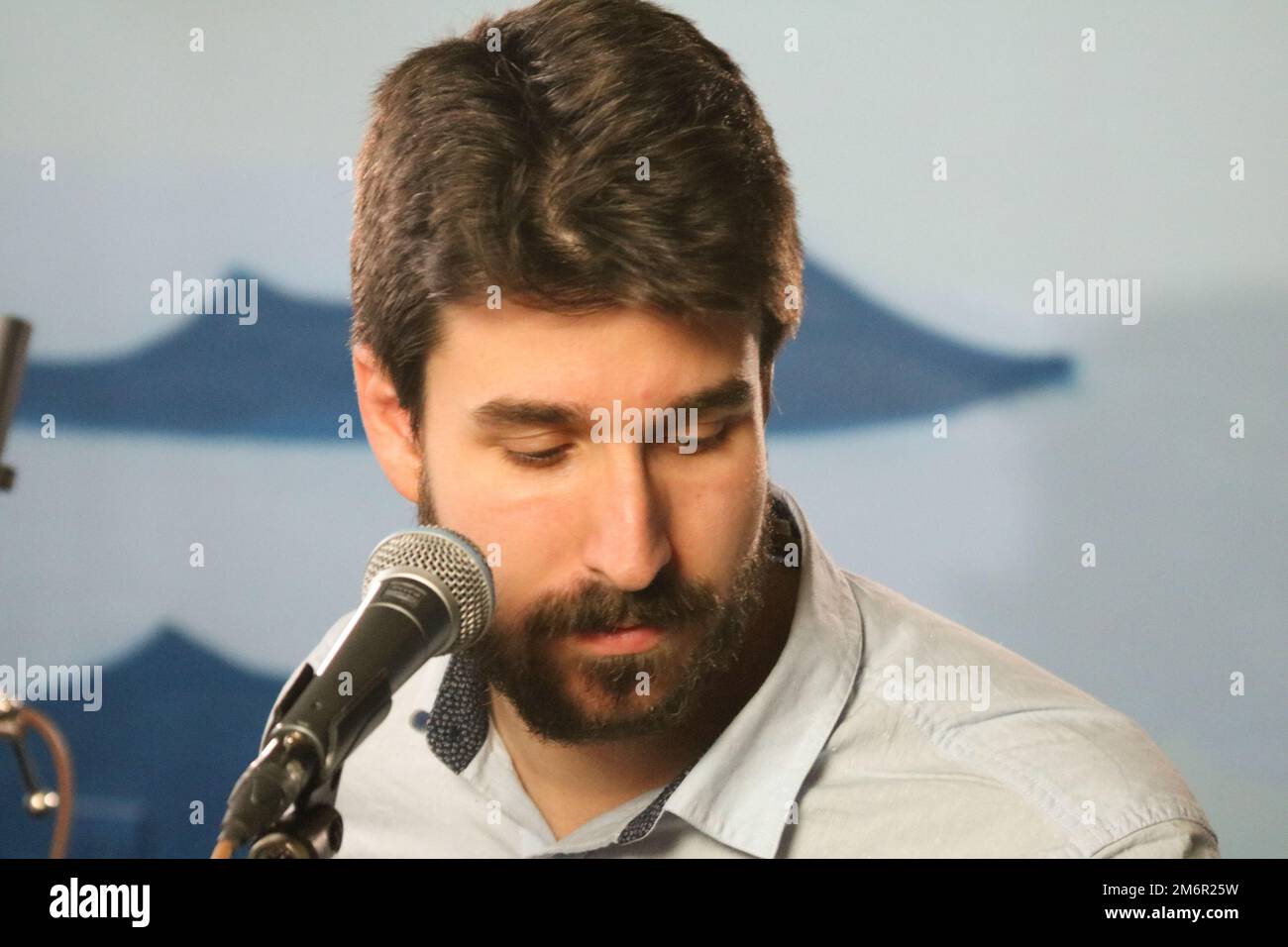 The brothers AJR film a studio session in New York Stock Photo - Alamy