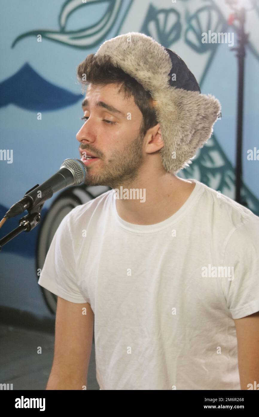 The brothers AJR film a studio session in New York Stock Photo - Alamy