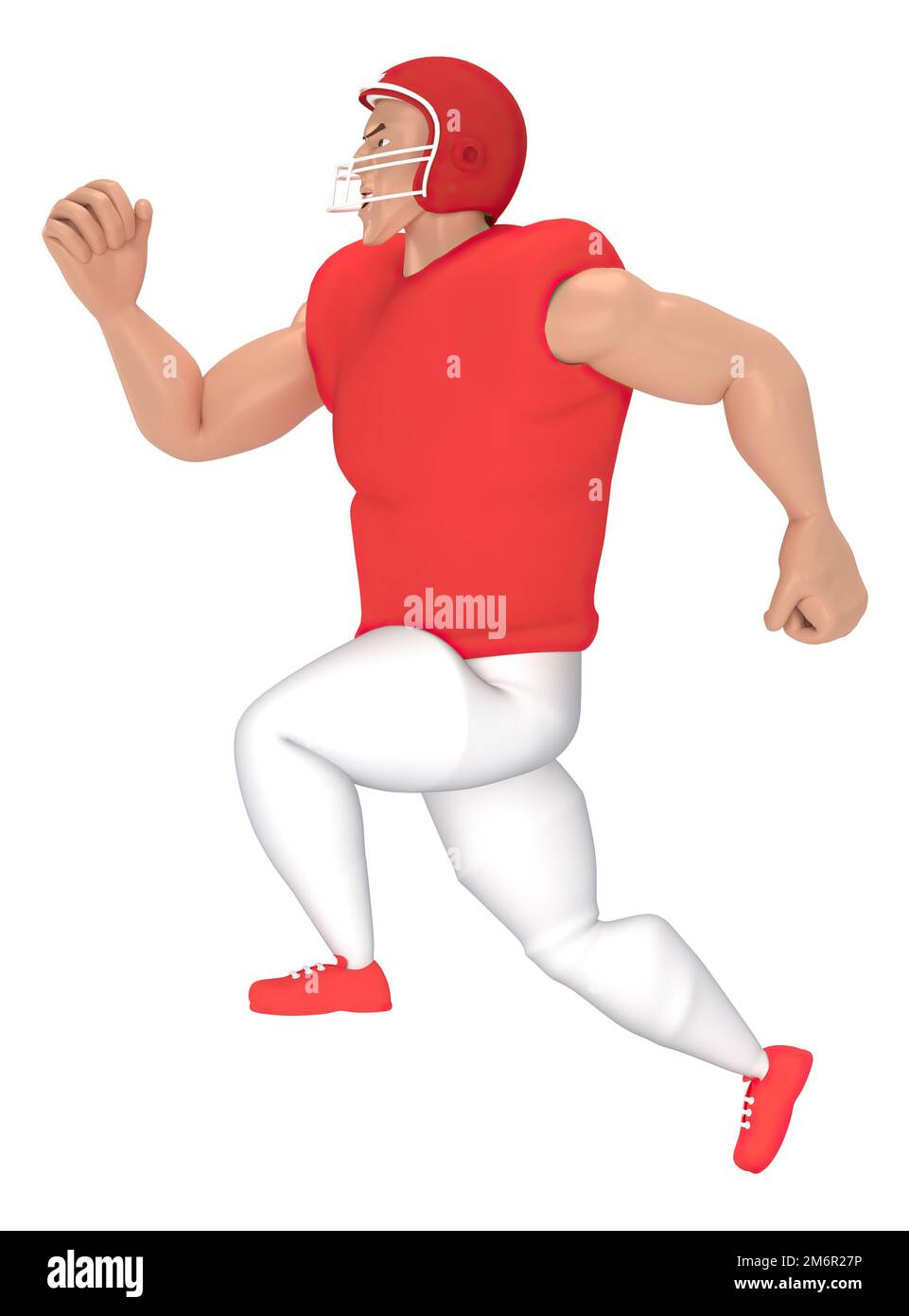 Isometric sport characters american football players . 3d rendering of ...