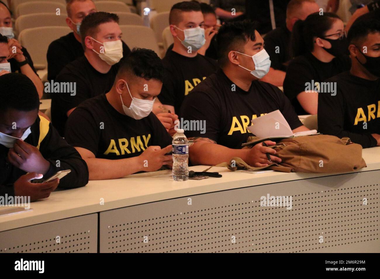 U.S. Army active duty Soldier-athletes receive a welcome brief before ...