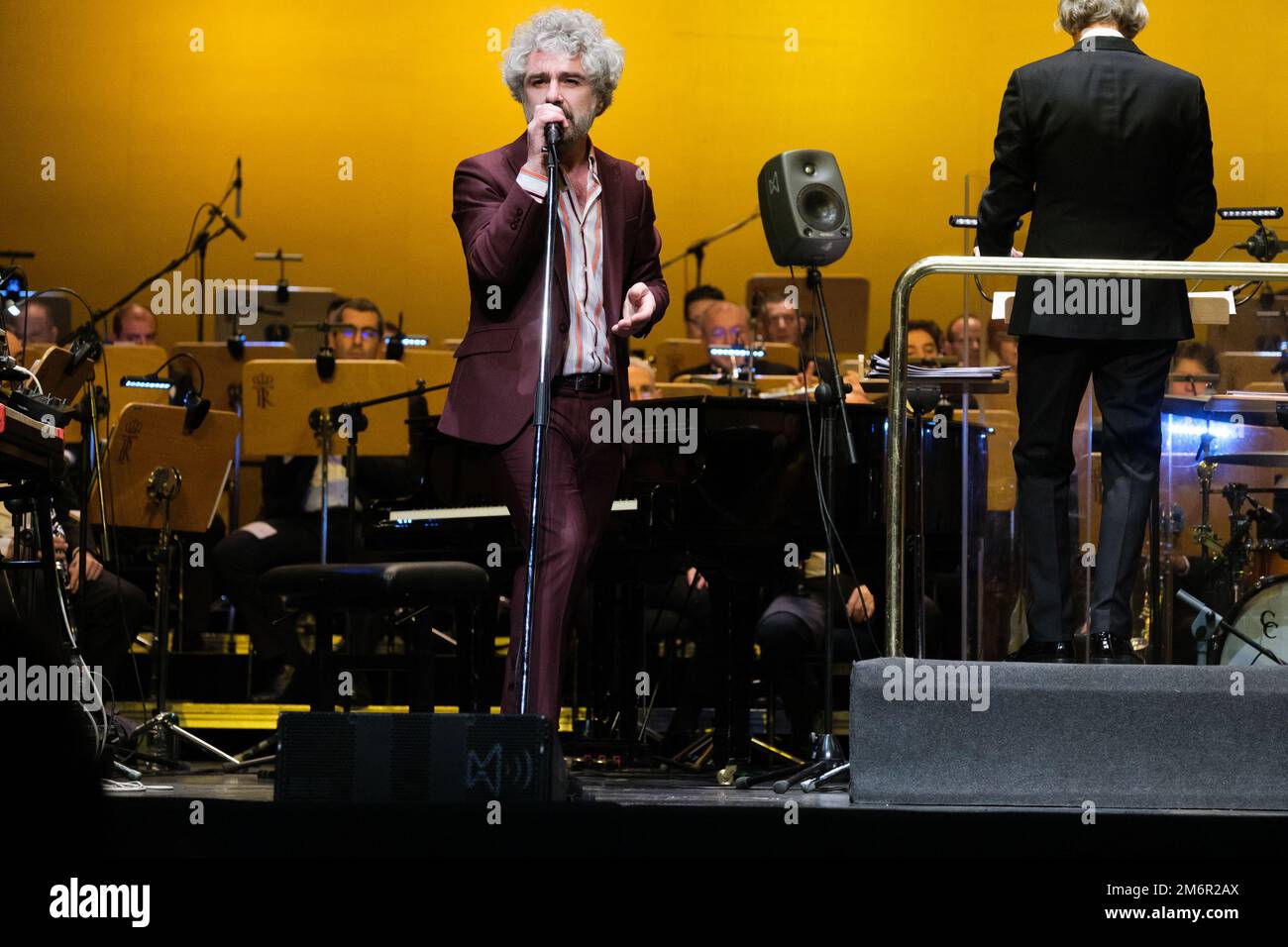 Madrid, Spain. 05th Jan, 2023. The group Leon Benavente, performs with ...