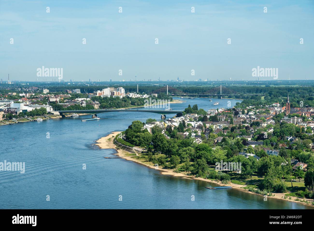 Bonn City and Bonn Beuel(on the right). In the middle flows the river ...