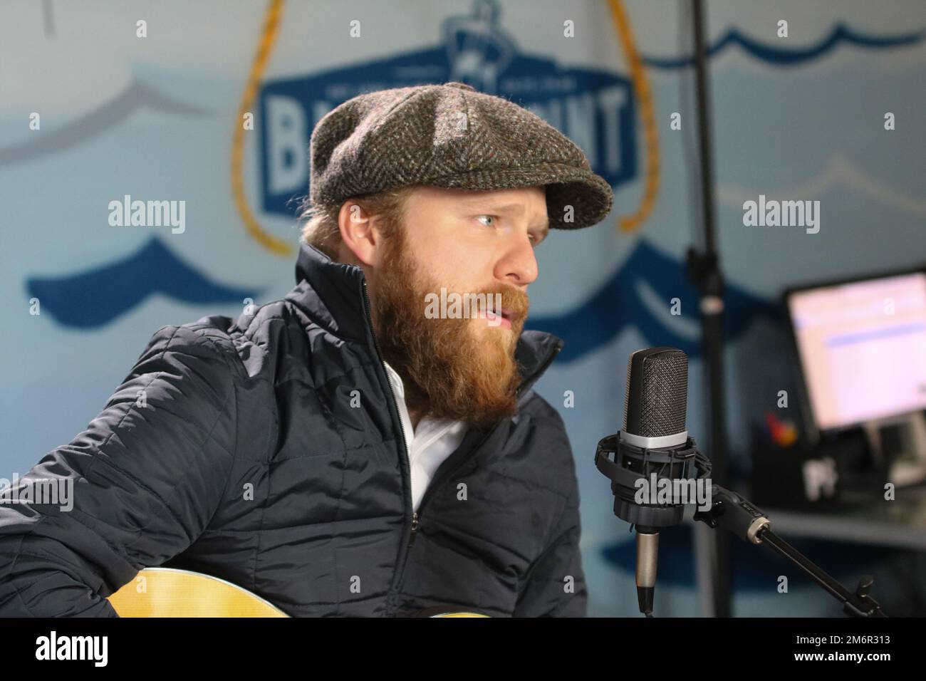 Alex Clare films a session in studio in New York Stock Photo - Alamy