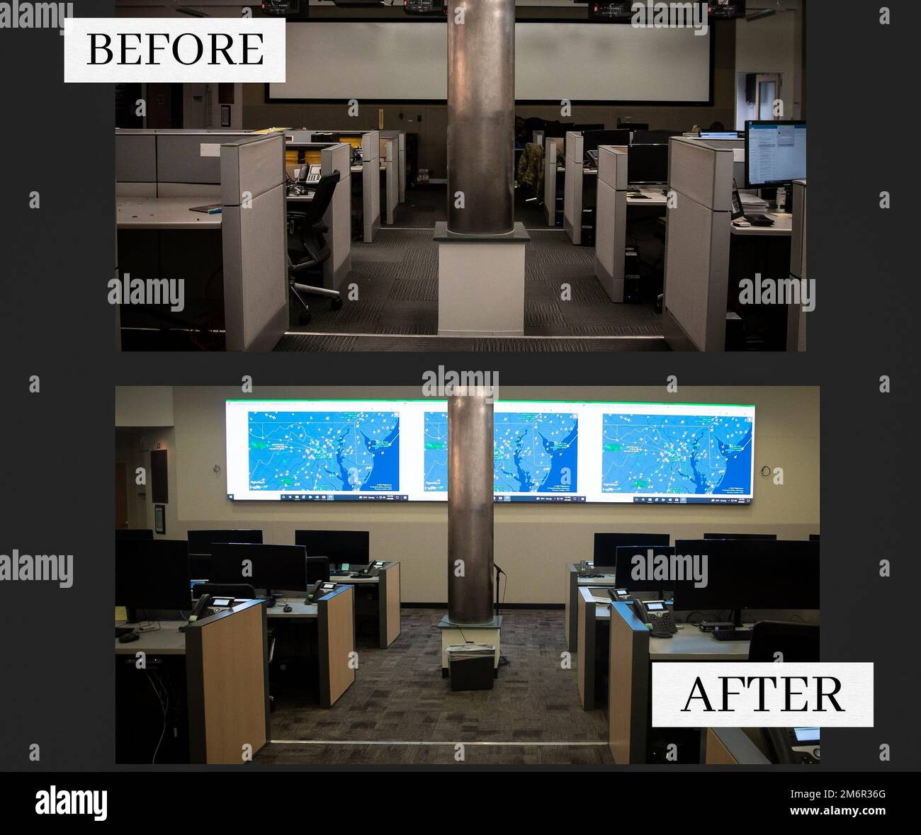 This graphic depicts a before image (top) from August 19, 2021, and ...