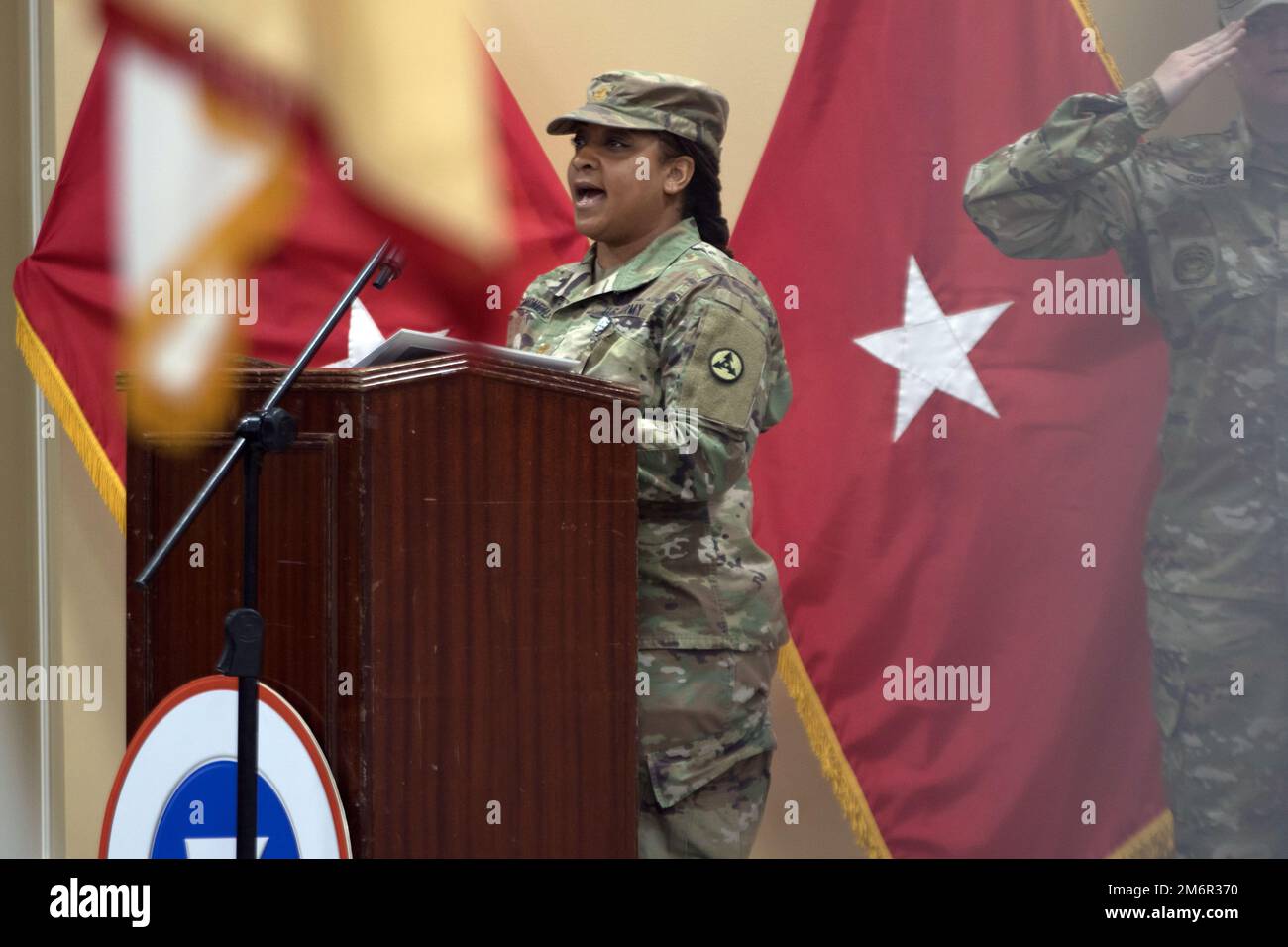Maj. Kara R. McNeil, the deputy G1 for 3rd Expeditionary Sustainment ...