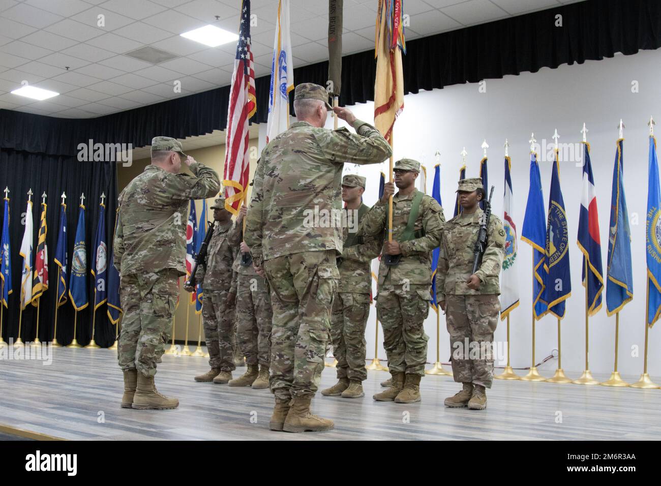 Brig. Gen. Thomas Vickers and Command Sgt. Maj. Kevin Gaiser, the ...