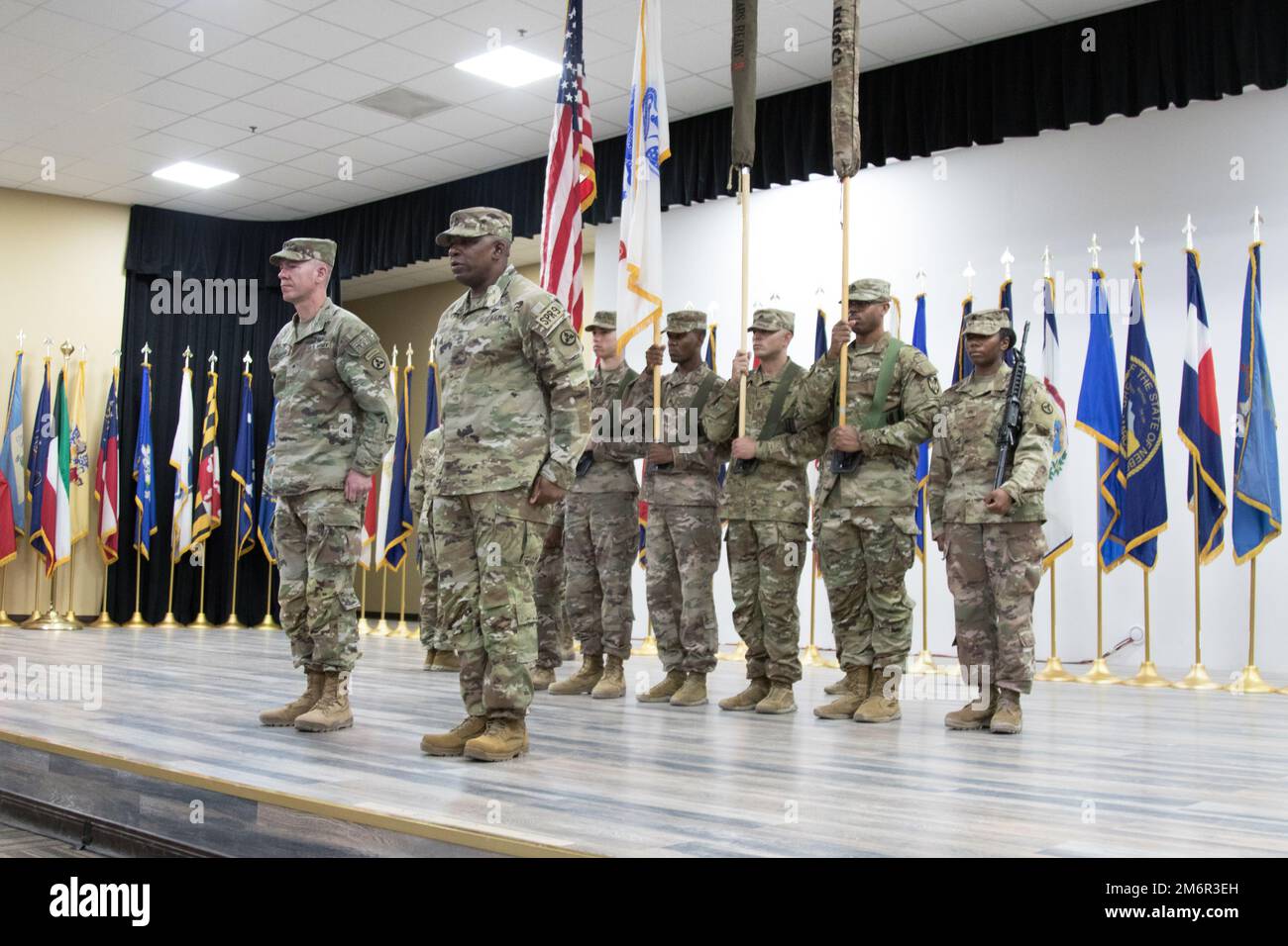 Brig. Gen. Lance G. Curtis and Master Sgt. Jamel C. Fulks, the command ...