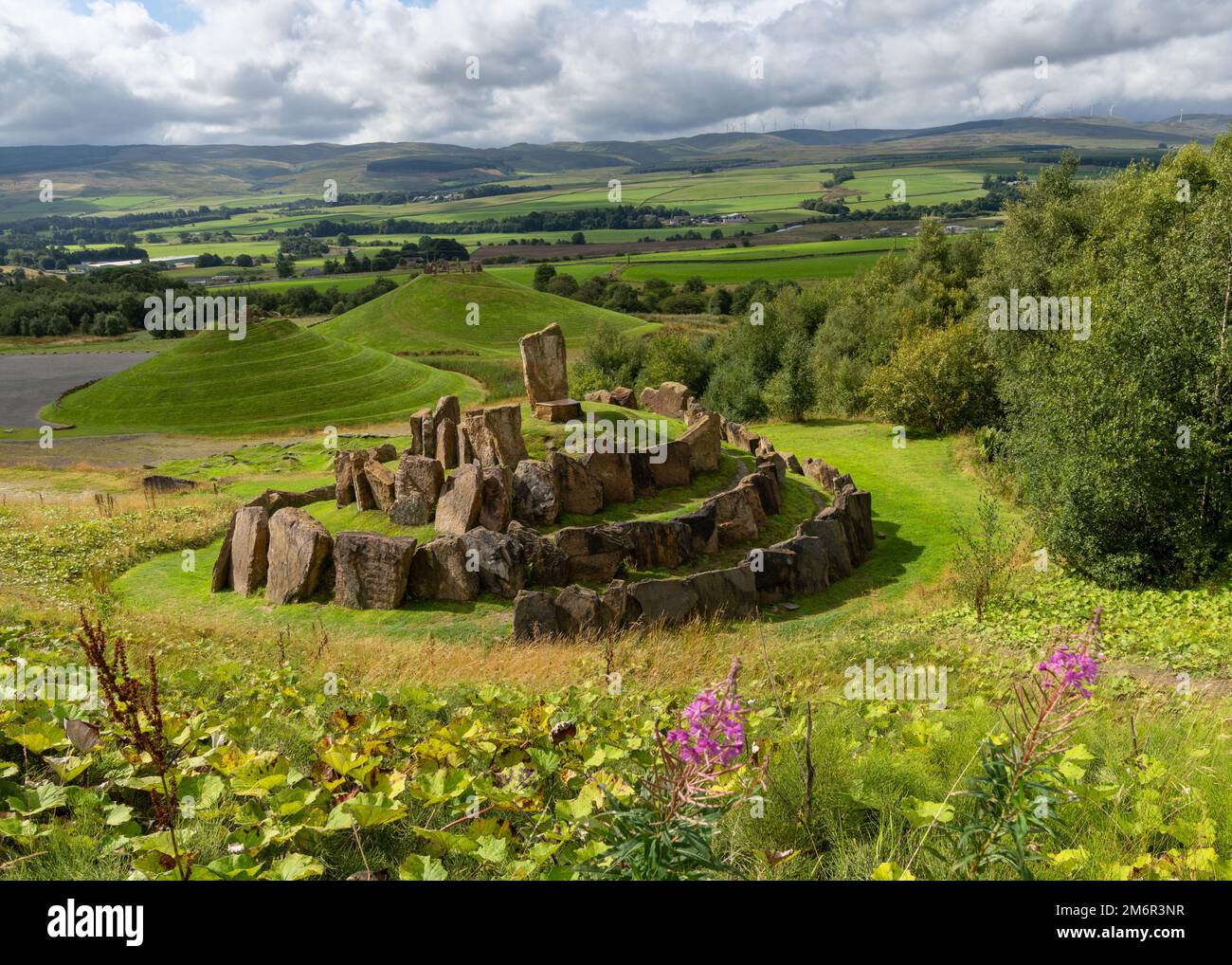 View of the multiverse stone circle with the Andromeda and Milky Way ...