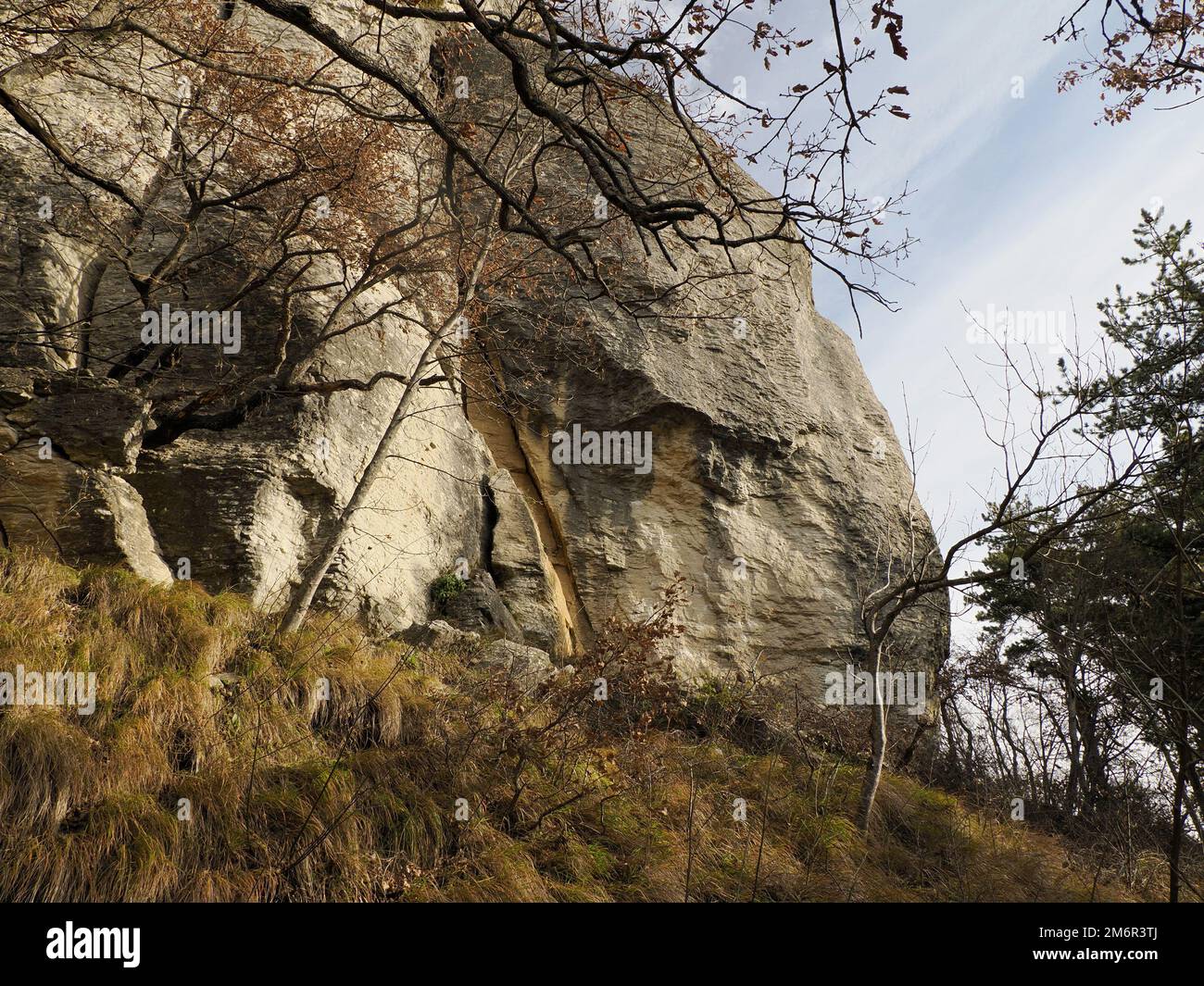 The Bismantova stone a rock formation in the Tuscan-Emilian Apennines ...