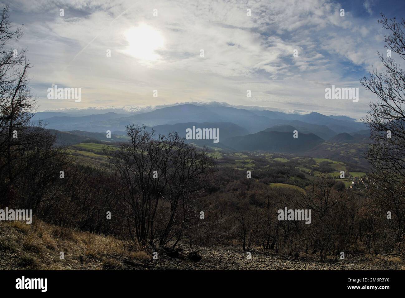 The Bismantova stone a rock formation in the Tuscan-Emilian Apennines ...