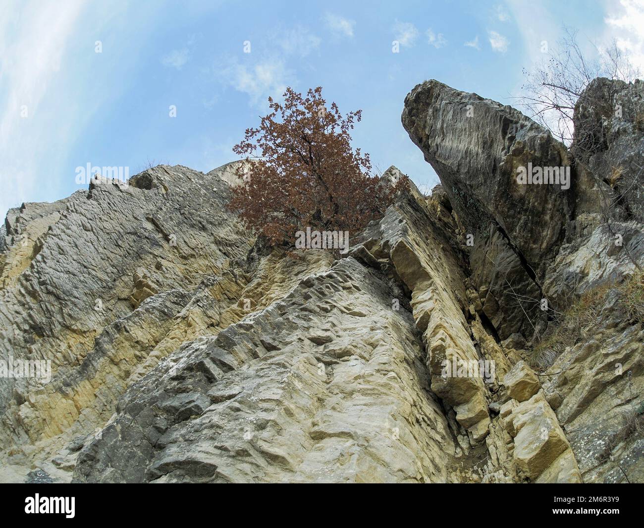 The Bismantova stone a rock formation in the Tuscan-Emilian Apennines ...