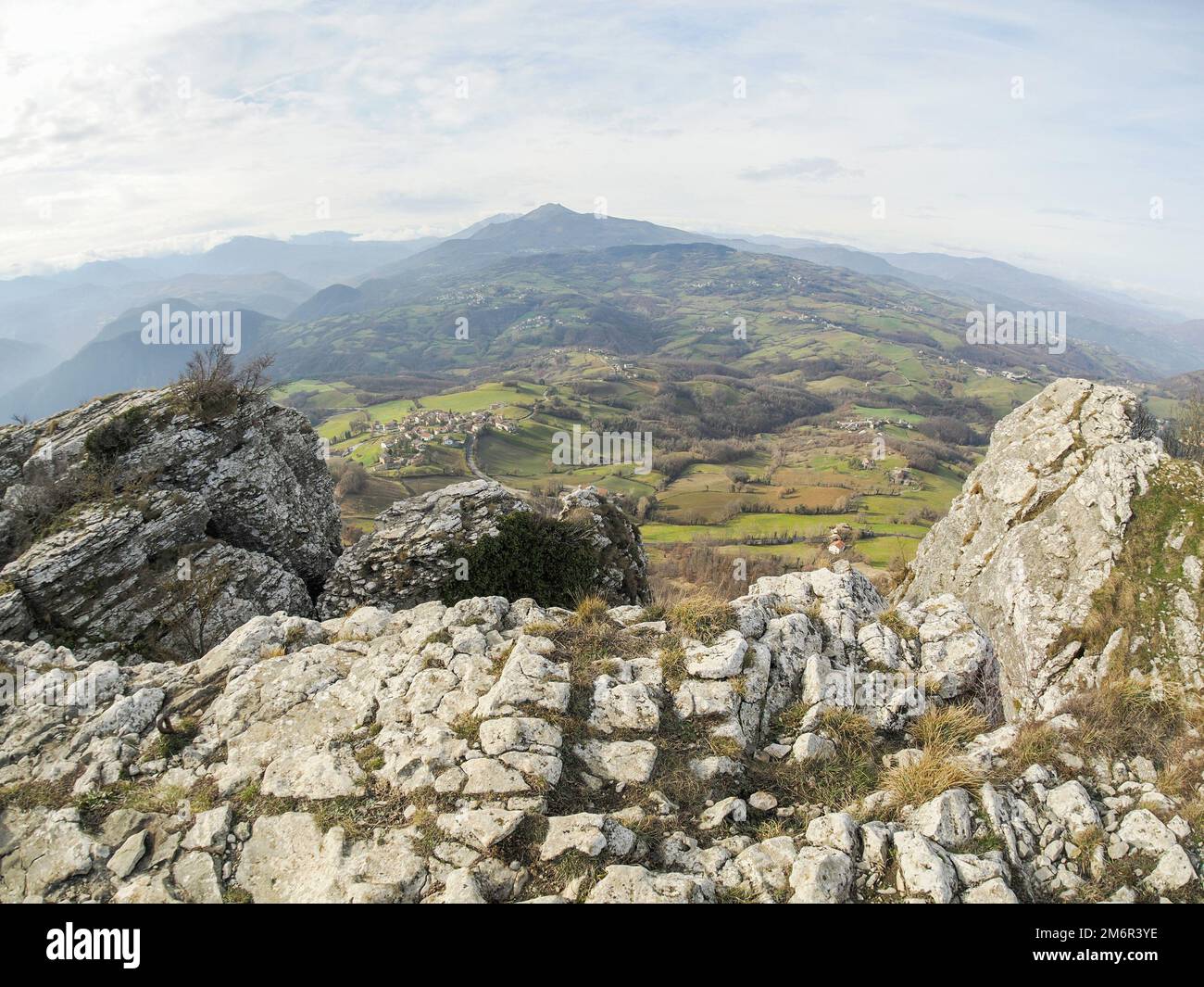 The Bismantova stone a rock formation in the Tuscan-Emilian Apennines ...