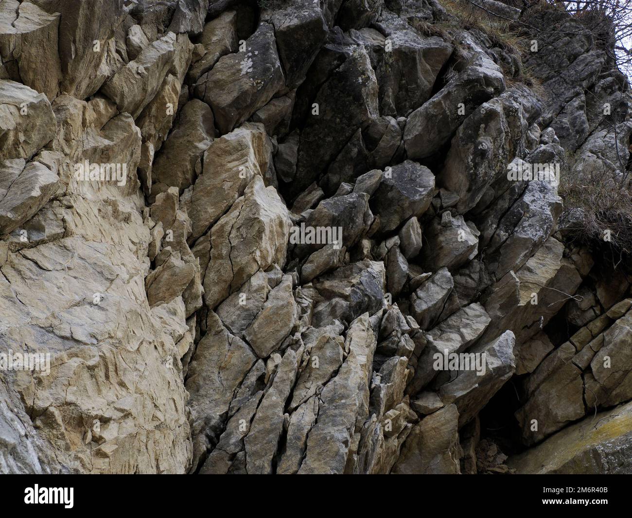 The Bismantova stone a rock formation in the Tuscan-Emilian Apennines ...