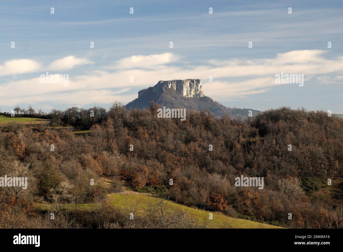 The Bismantova stone a rock formation in the Tuscan-Emilian Apennines ...
