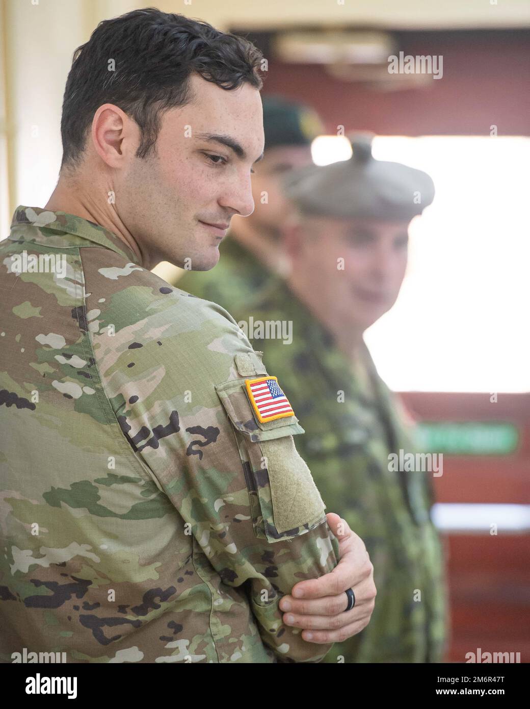 Lieutenant Colonel Stephen Hale coordinates with Captain Eric Menin and ...